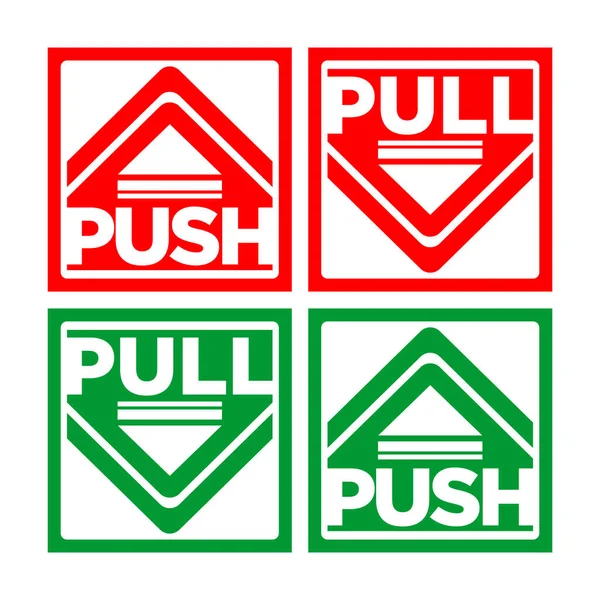 Push pull door Vector Images | Depositphotos