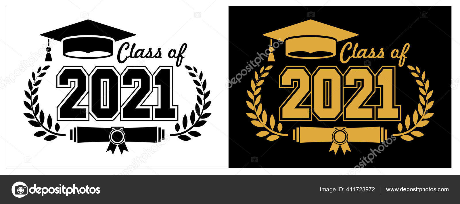 Lettering Class 2021 Greeting Invitation Card Text Graduation Design ...