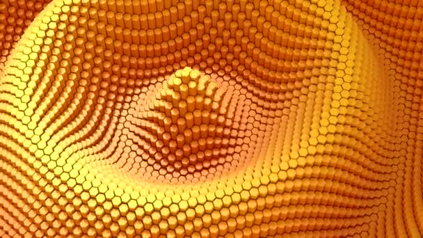 Hexagons Form Wave Loop Background Rendering Resolution — Stock Video © Dragun #418018226