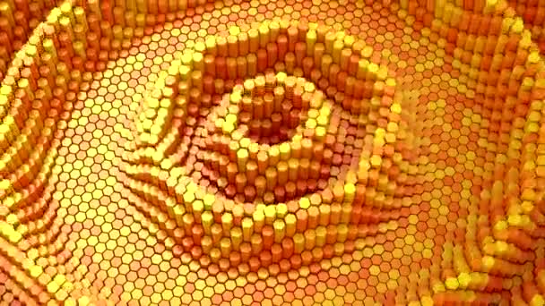 Hexagons Form Wave Loop Background Rendering Resolution — Stock Video © Dragun #418018226
