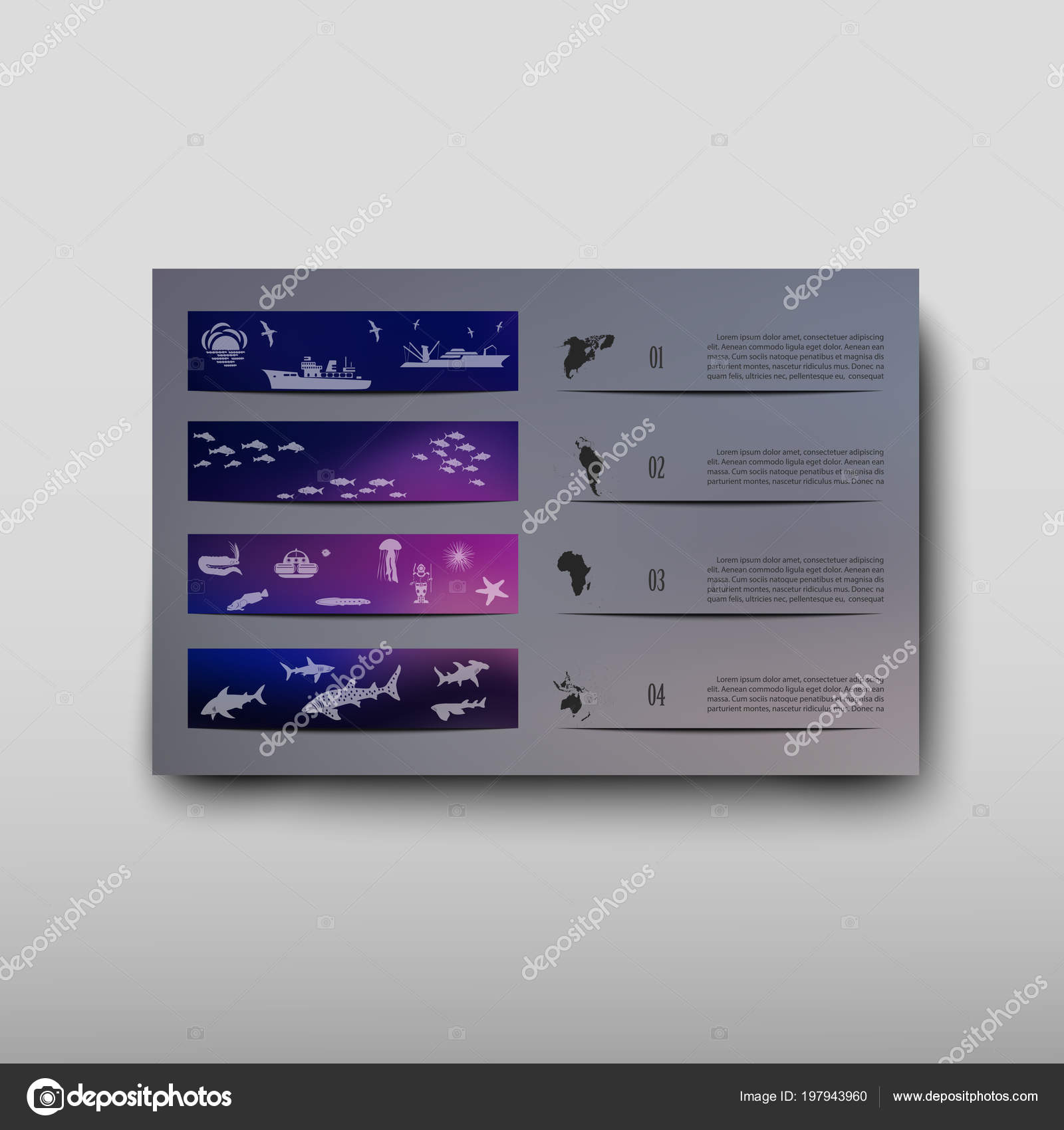 Map Geographic Business Infographics Leaflet Cover Presentation ...