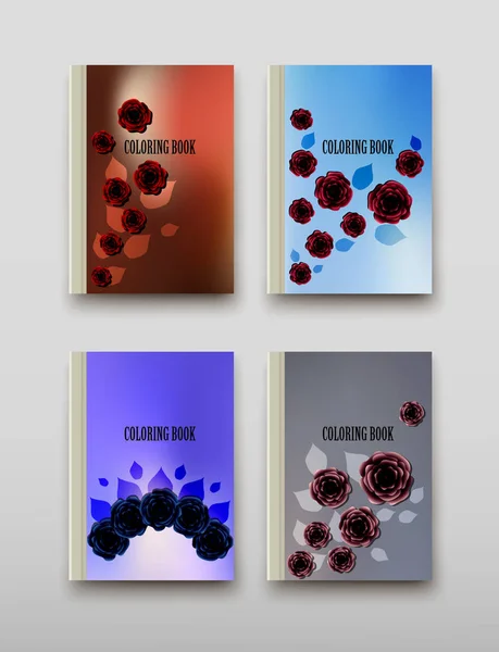 Poster Brochure Flyer Design Coloring Template Vector Leaflet Cover ...