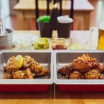 Golden Crunchy Korean Fried Chicken Basic Huraideu Chikin Served ...