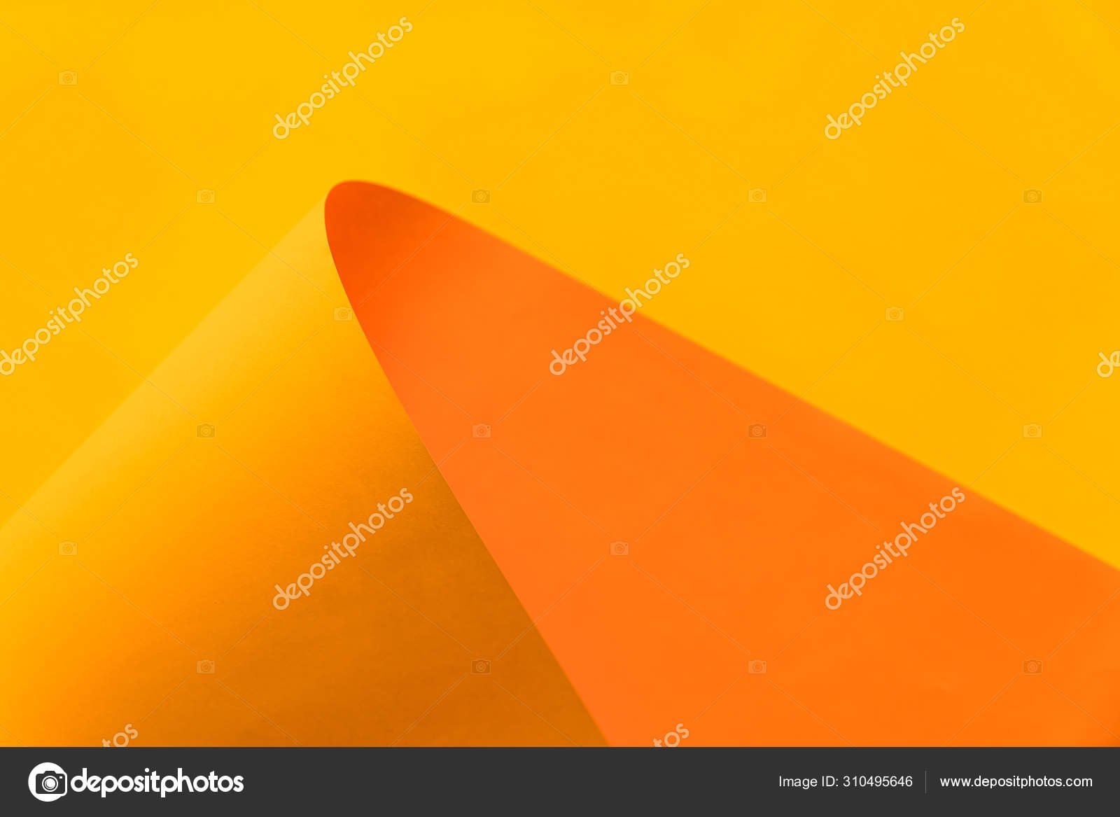 Yellow Orange Papers Background Bending Abstract Form Looks Mountain ...