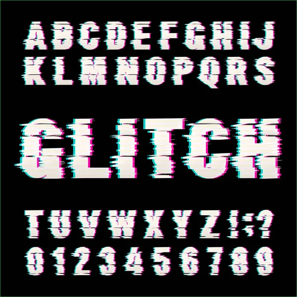 Glitch Alphabet Font Distressed Type Letters Numbers Dark Glitched ...
