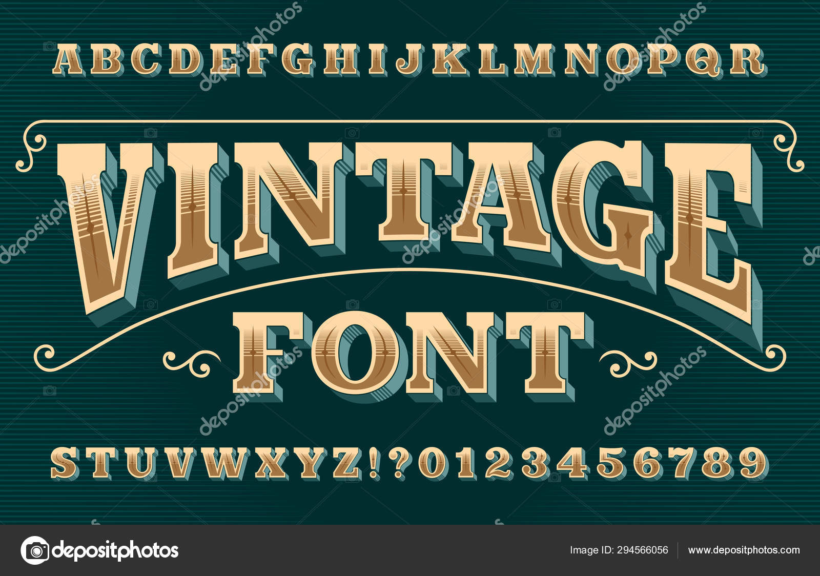 Alfabeto De Fuente Vintage