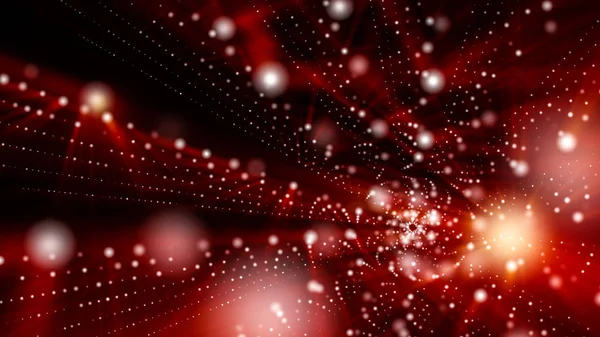 Red abstract background. rendering glowing particles - Stock Image ...