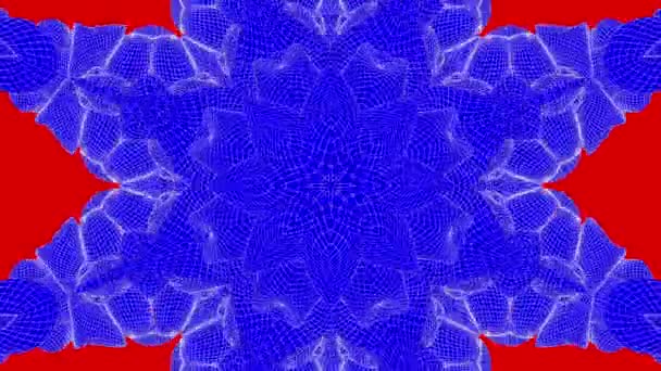 Red Blue Abstract Animated Patterns Kaleidoscope Background Render ...