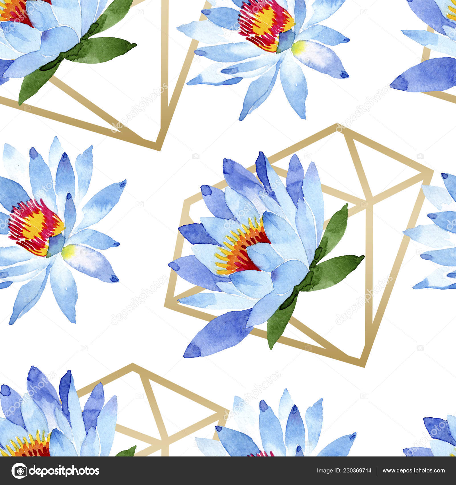 Blue Lotus Flower Drawing