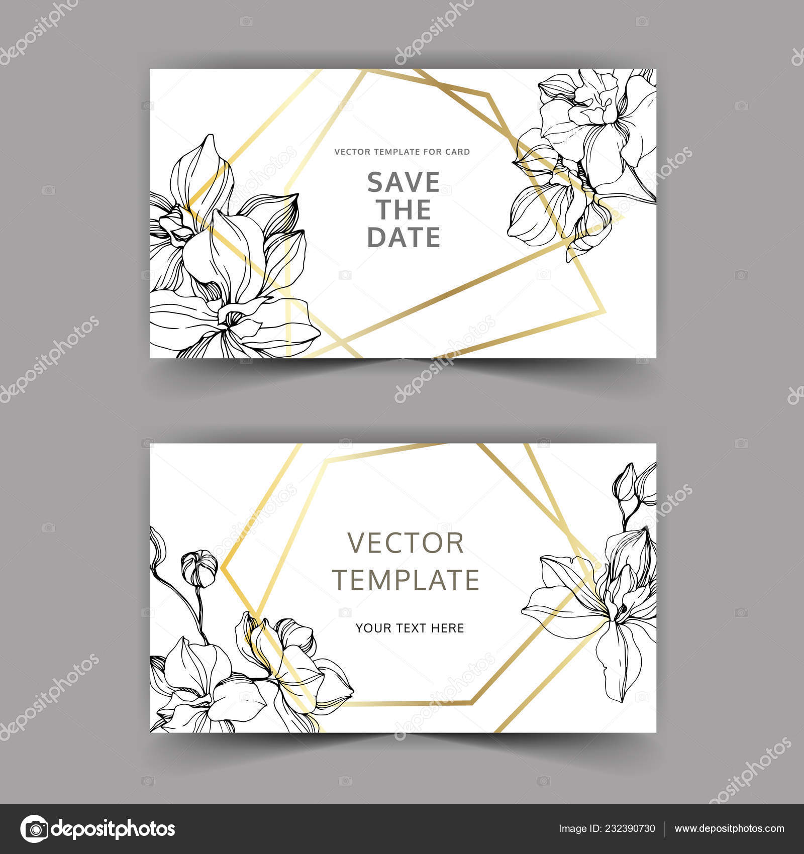 Vector Orchids Engraved Ink Art Wedding Background Cards Decorative ...