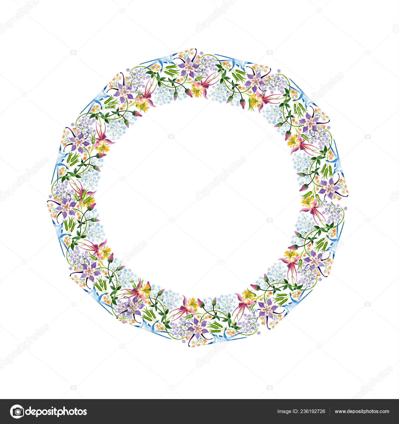 Watercolor Background Illustration Set Watercolor Empty Frame Border ...