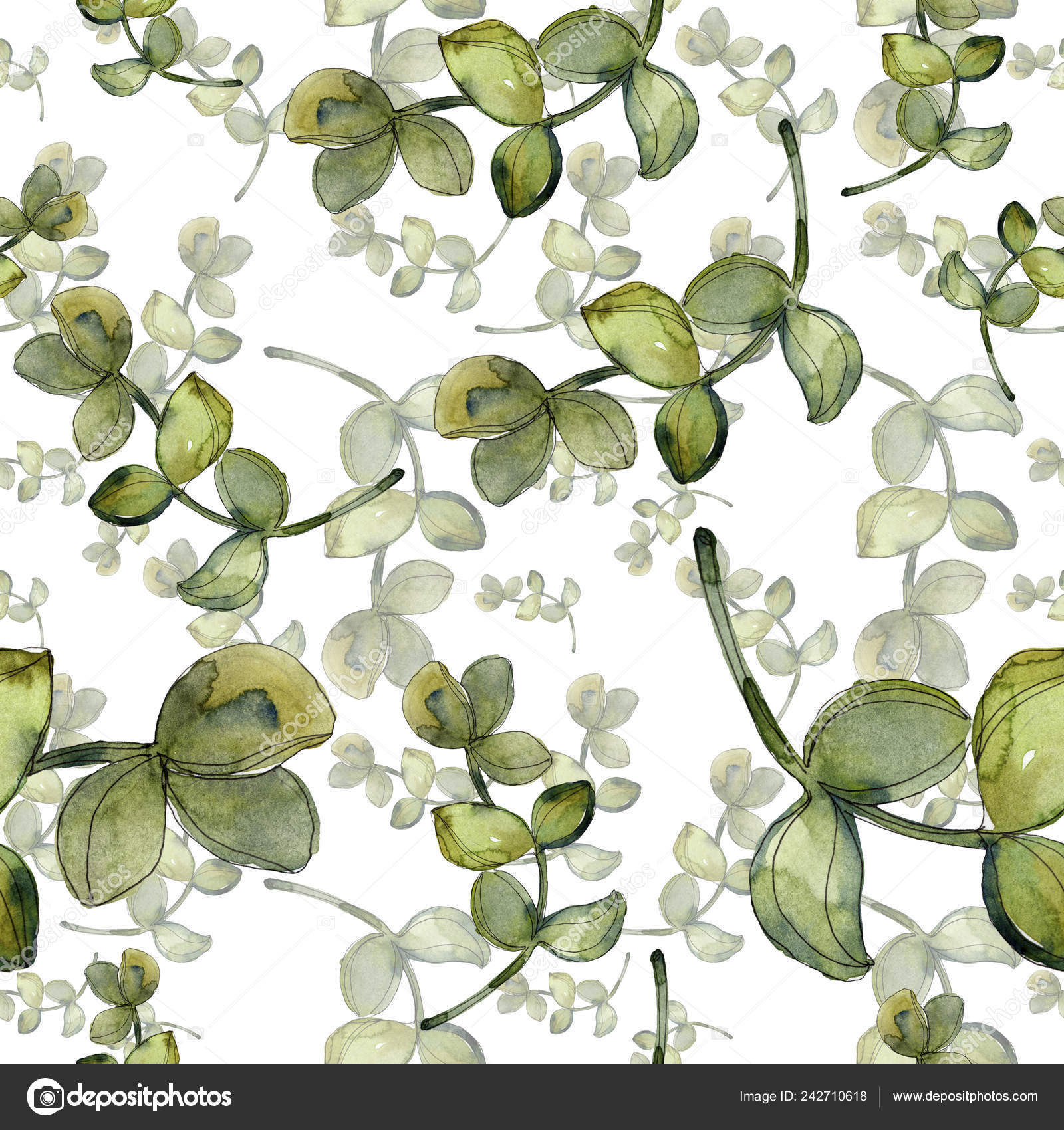 Exotic Tropical Hawaiian Botanical Succulents Watercolor Illustration ...