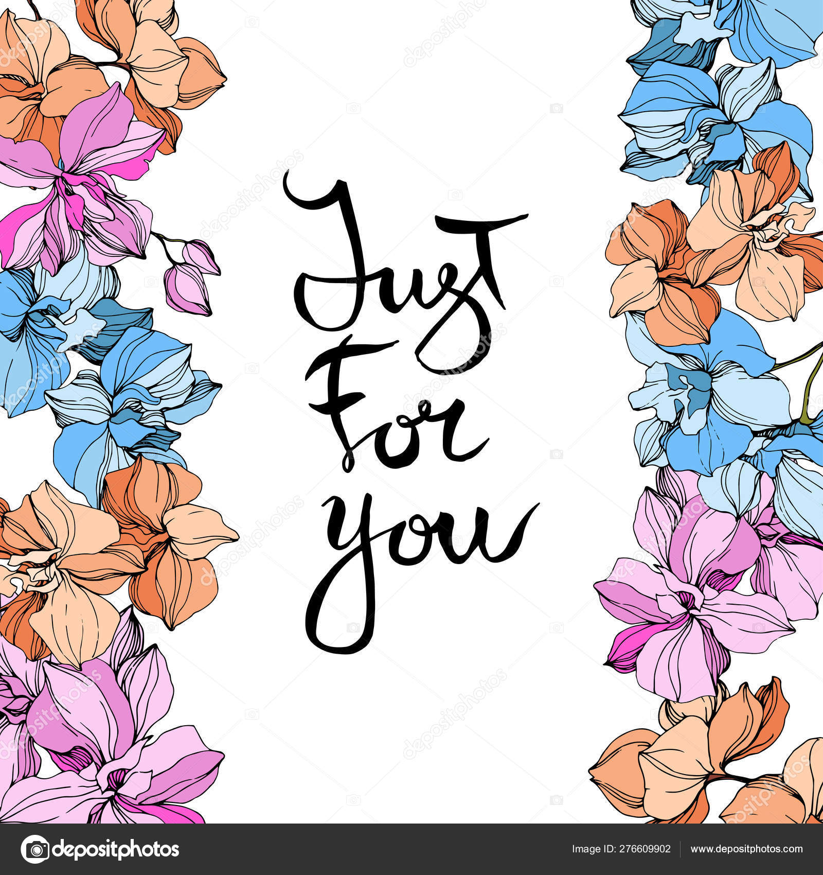 Calligraphy Flower Border Designs