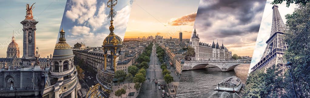 Eiffel tower collage Stock Photos, Royalty Free Eiffel tower collage ...