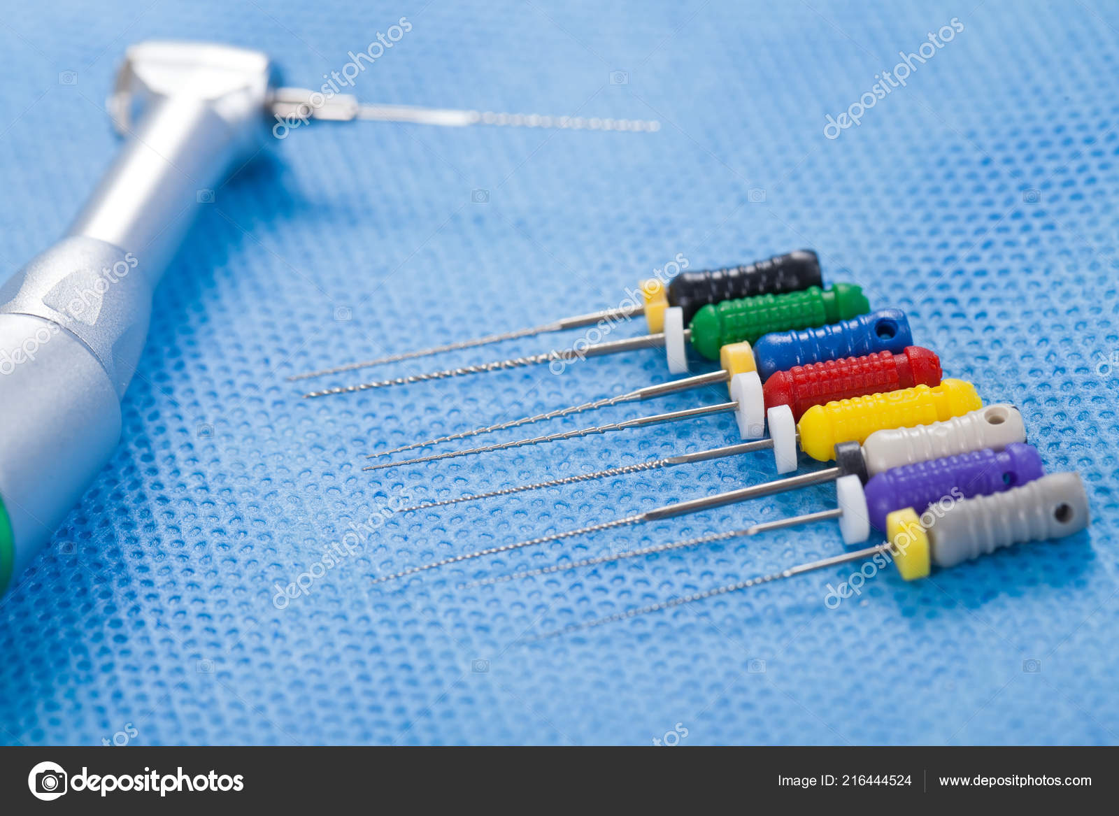 Close Picture Dental Instruments Drill Needles Root Canal Treatment ...