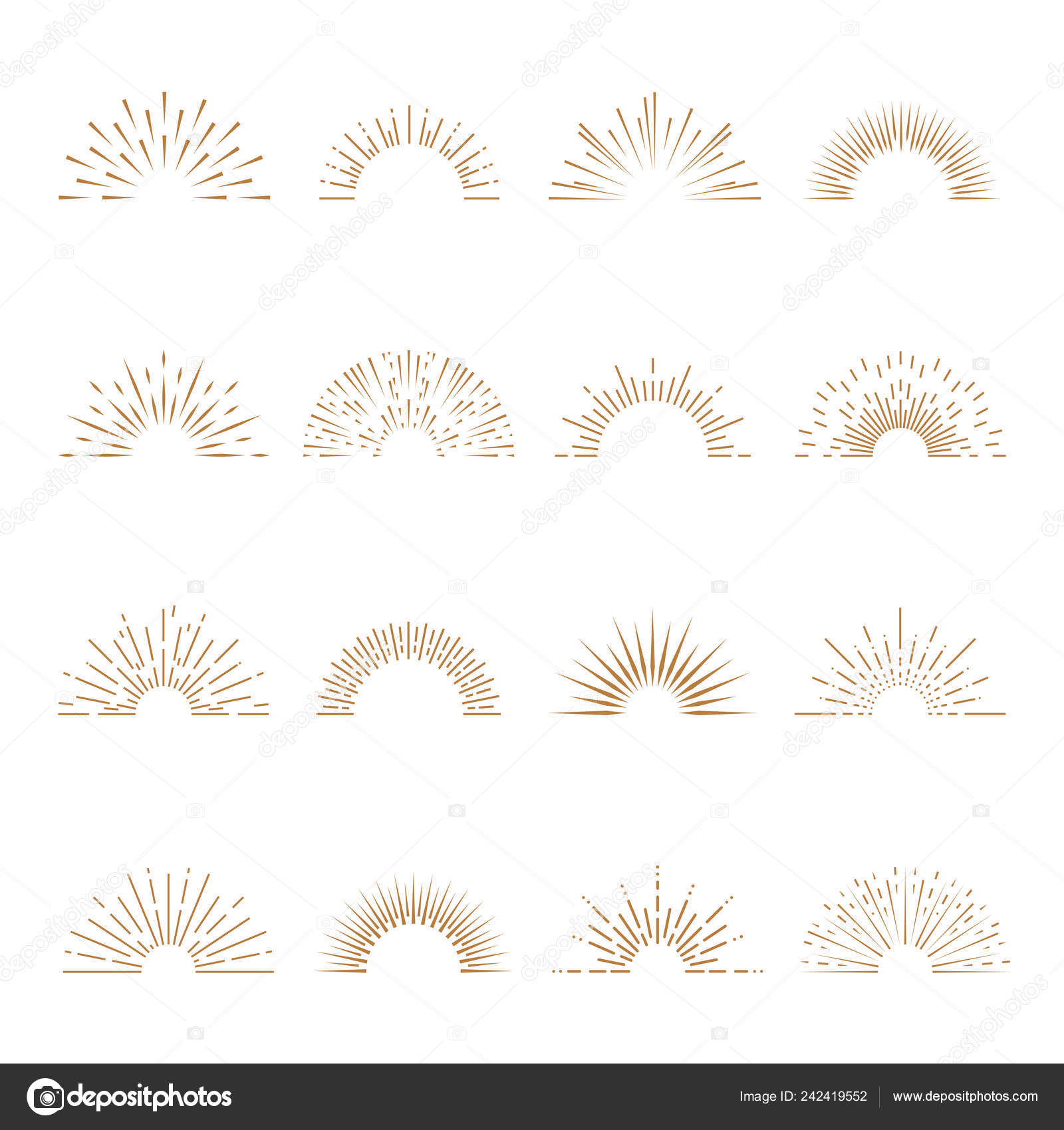Retro Sunburst Sunrise Firework Sunset Blast Sunbeam Abstract Burst