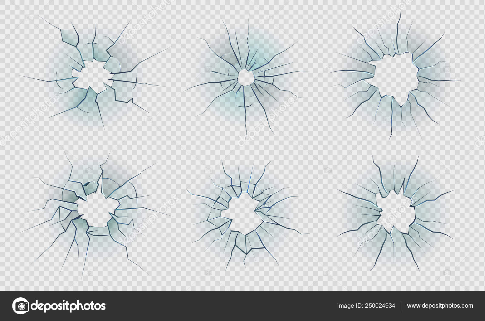Vidro rachado. Efeito de gelo esmagado, textura realista do espelho ...