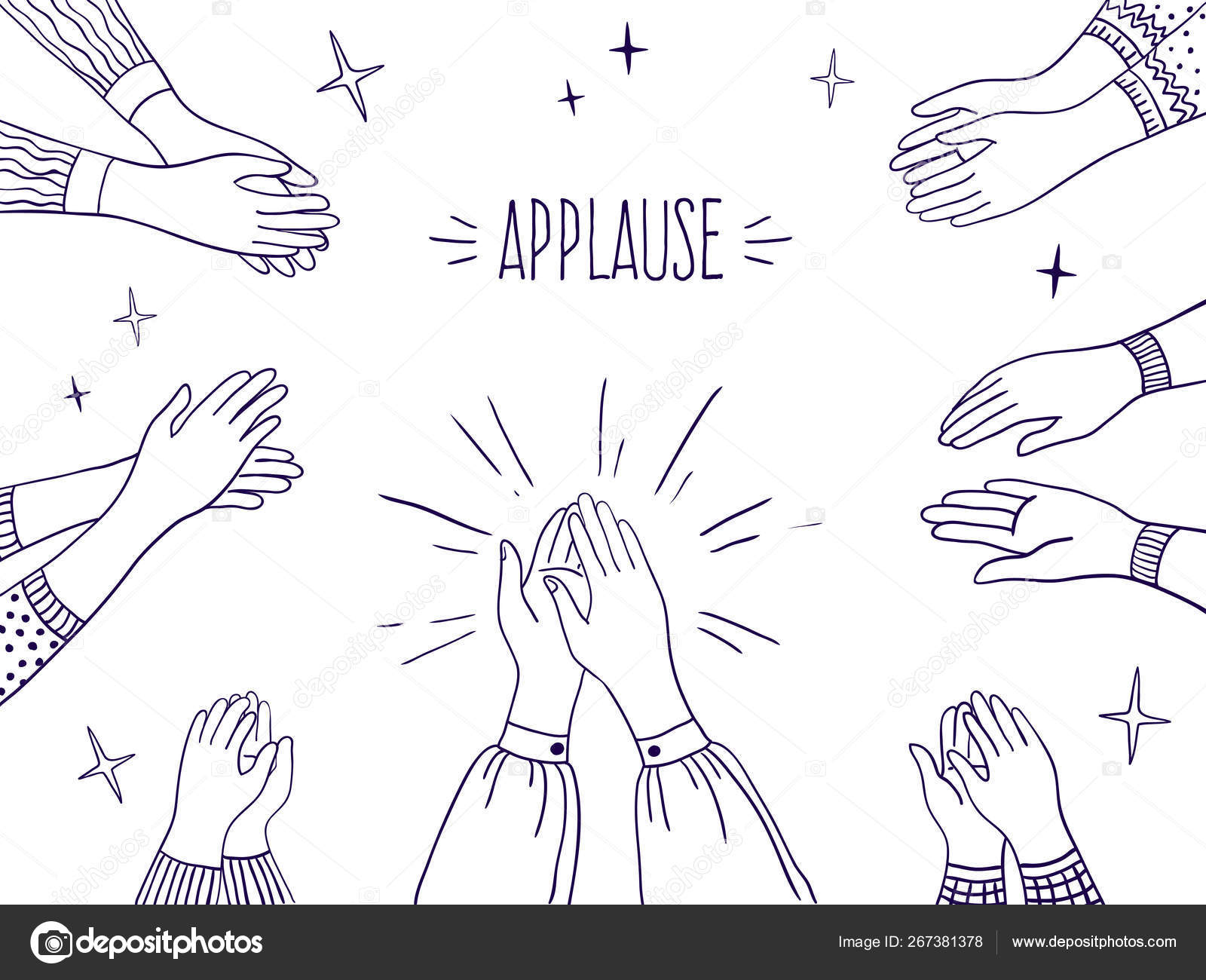 Clap Clipart Black And White