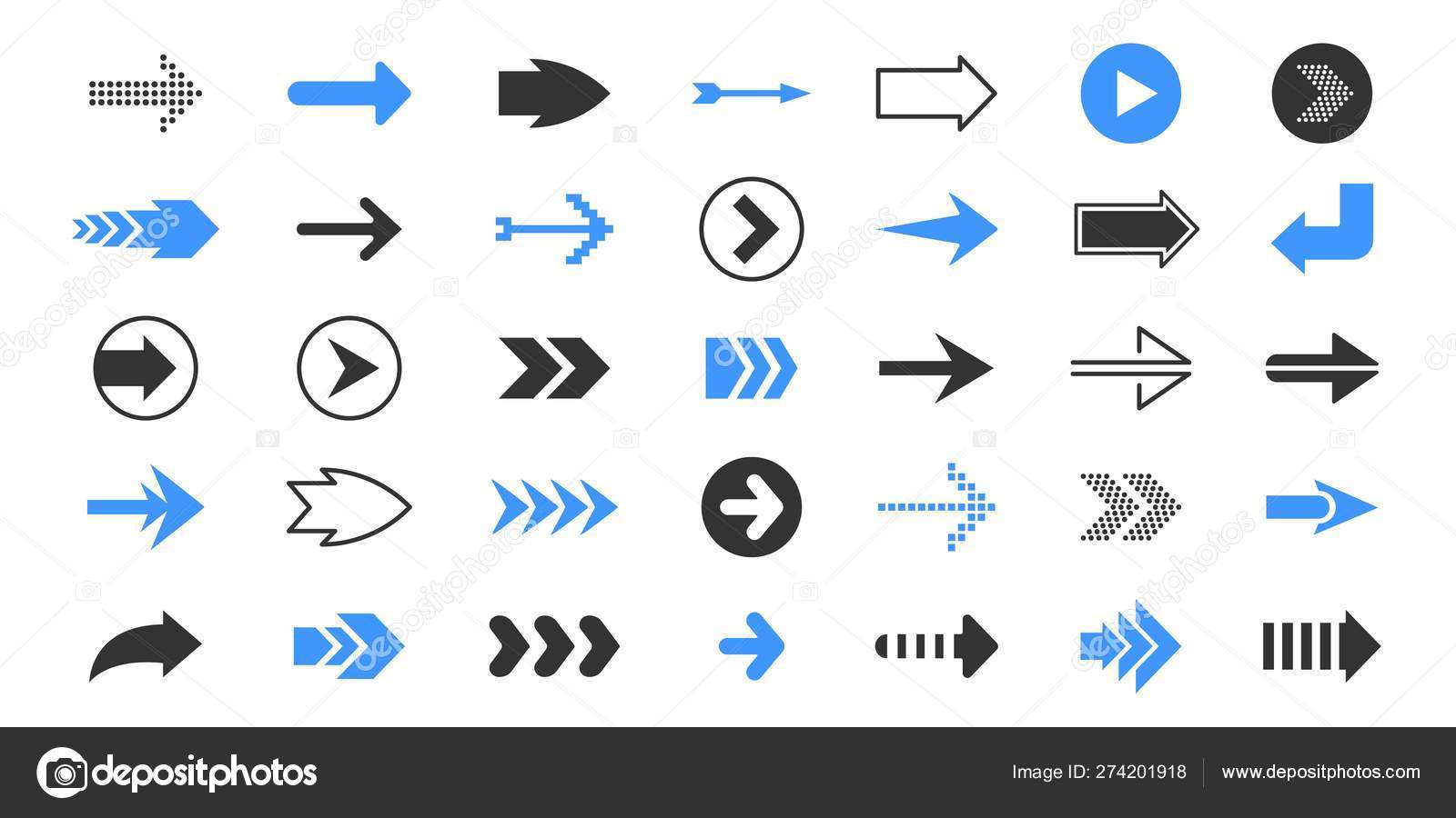Schwarzes Pfeilsymbol Nach Rechts Pfeile. Pfeile Schwarze