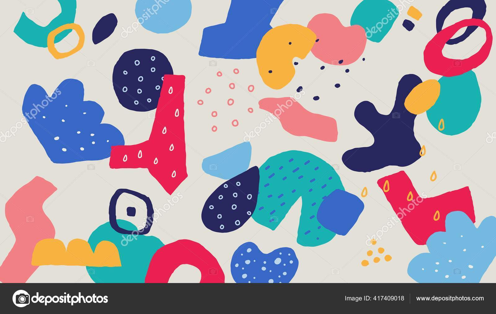 Scribble collage background. Abstract trendy pattern for textile print ...