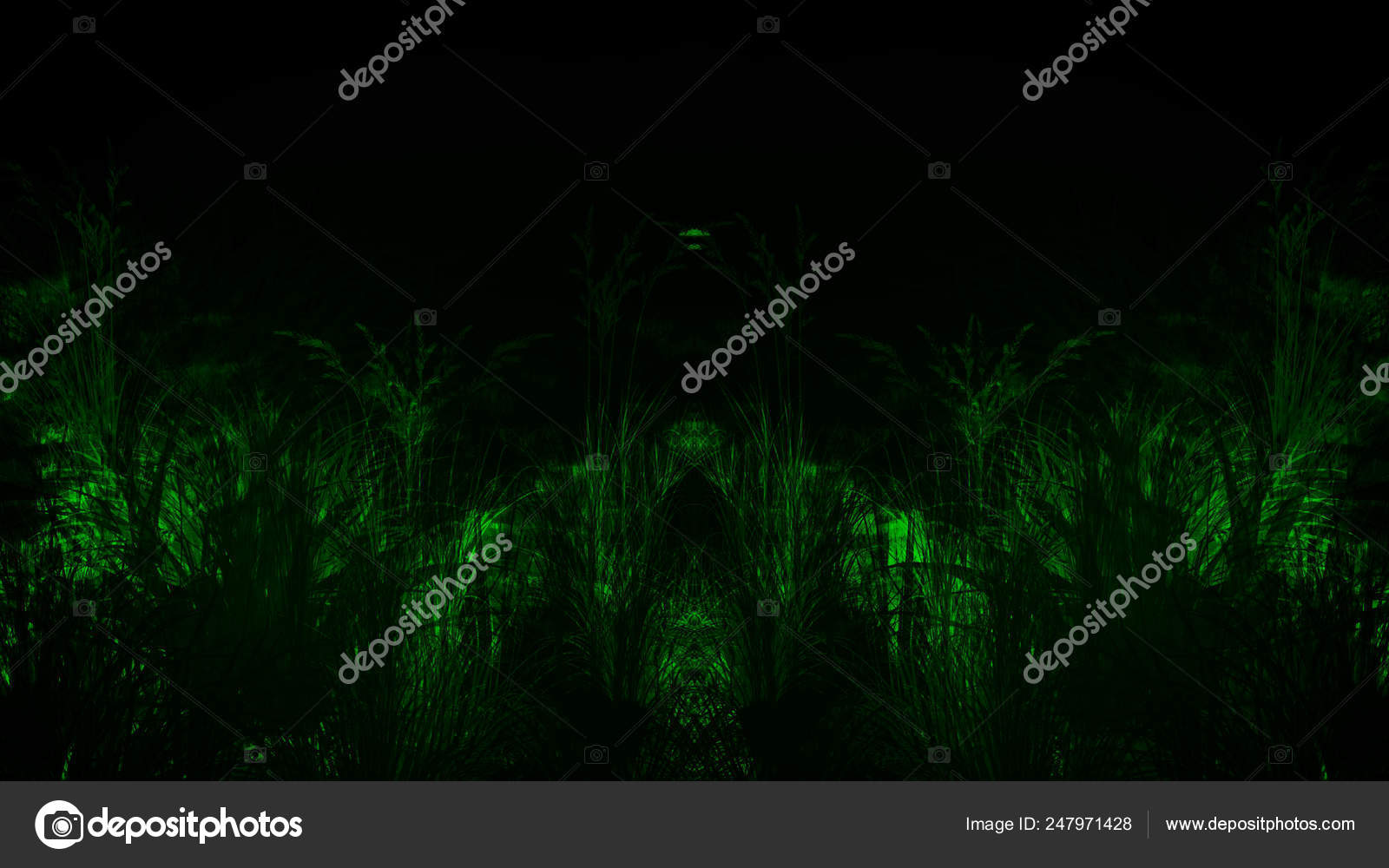 Green Abstract Psychedelic Background Structures Forms Digital Art ...