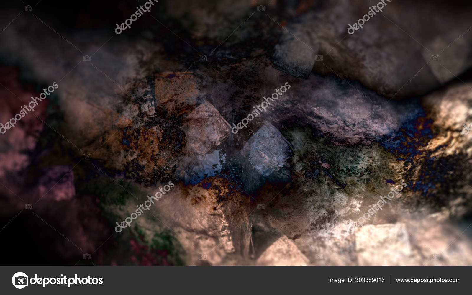 Abstract Geologic Rocks Nature Texture Digital Painting — Stock Photo ...