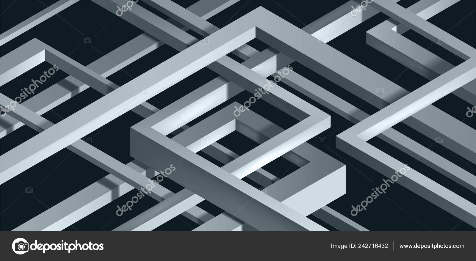 Twisted Composition Abstract Plexus Forms Labyrinth Shapes Vector ...