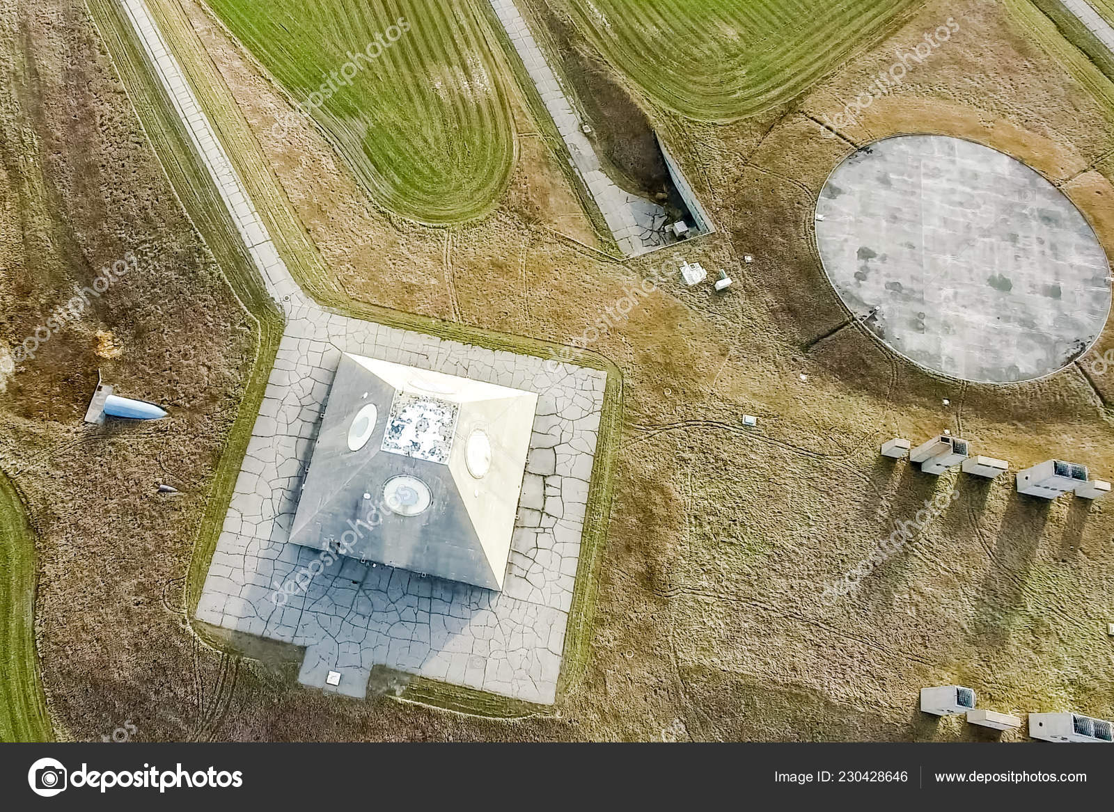 Building Radio Radar Form Pyramid Military Base Missile Site Radar ...