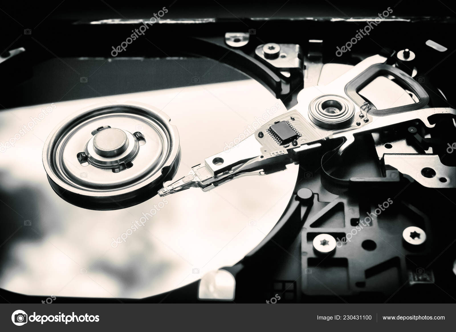 Disassembled Computer Hard Drive Head Disk — Stock Photo © hlalex ...