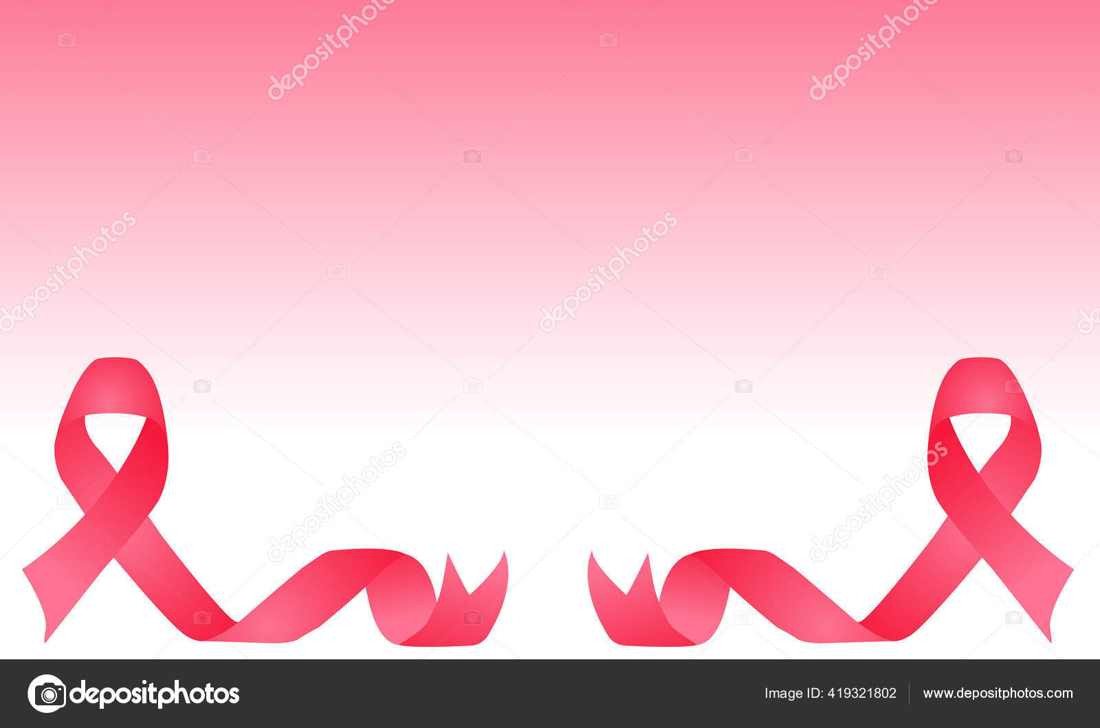 Pink Cancer Ribbon Border