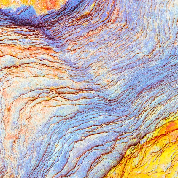 Colourful sedimentary rocks formed by the accumulation of sedime Stock ...