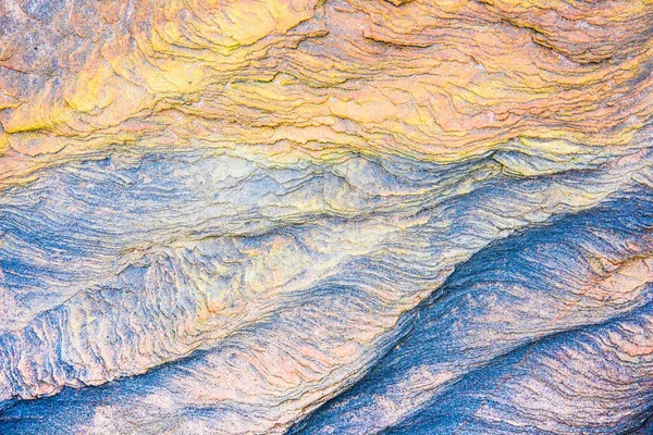 Colourful sedimentary rocks formed by the accumulation of sedime Stock ...