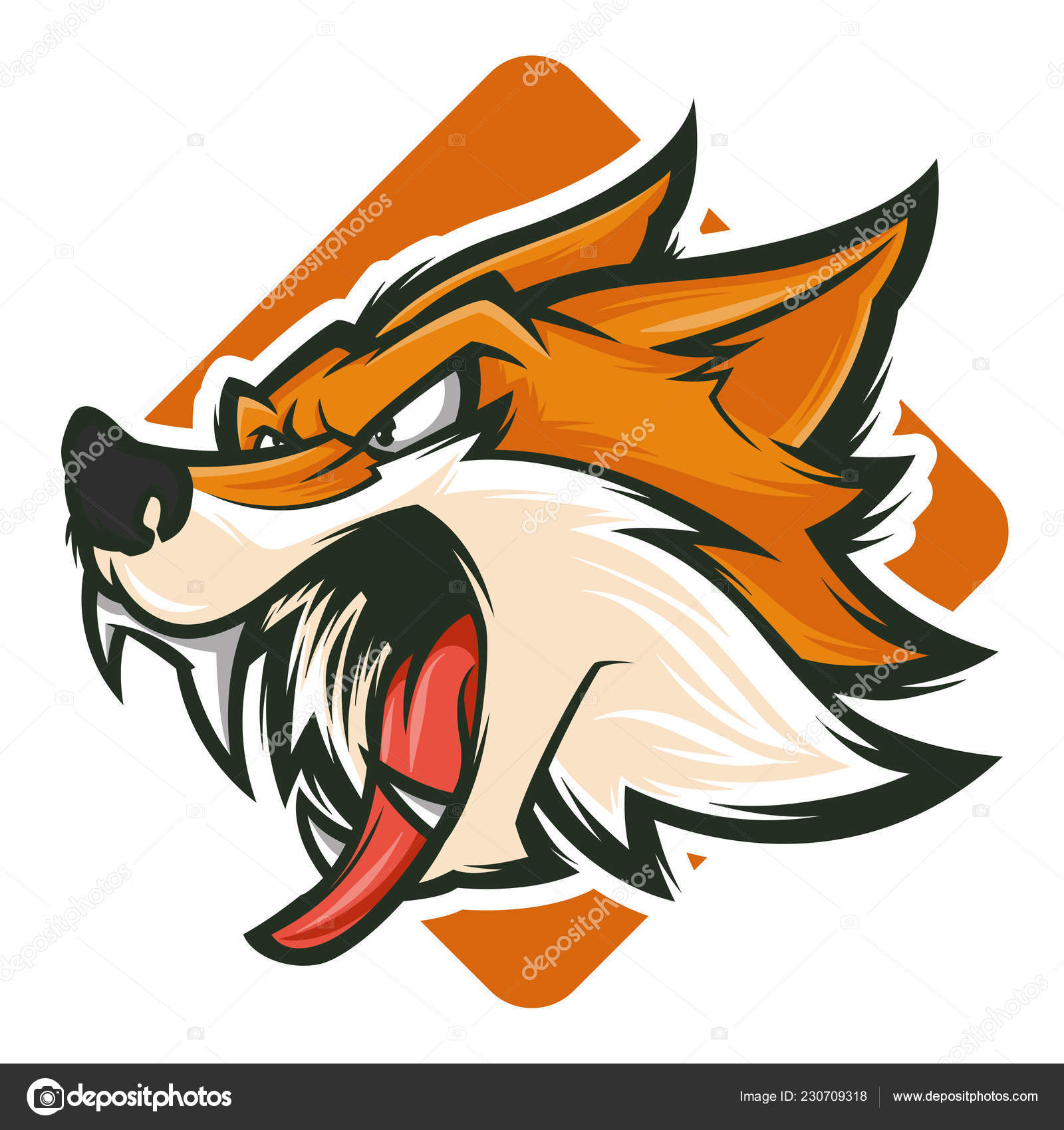 Angry Fox Vector Mascot Logo Illustration Stock Vector Image by ©vector ...