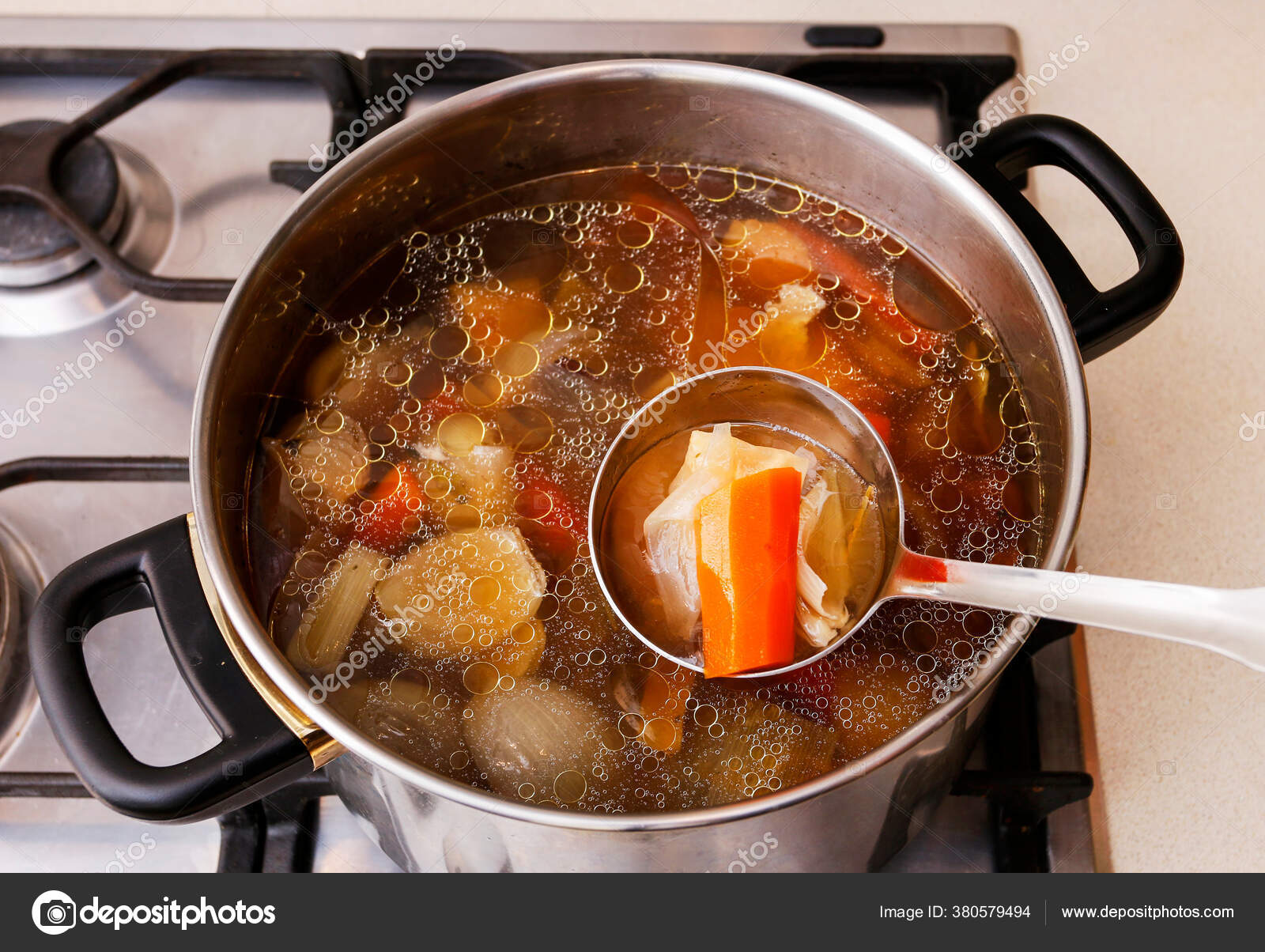 Steps Cooking Chicken Soup Broth Kitchen — Stock Photo © agneskantaruk ...