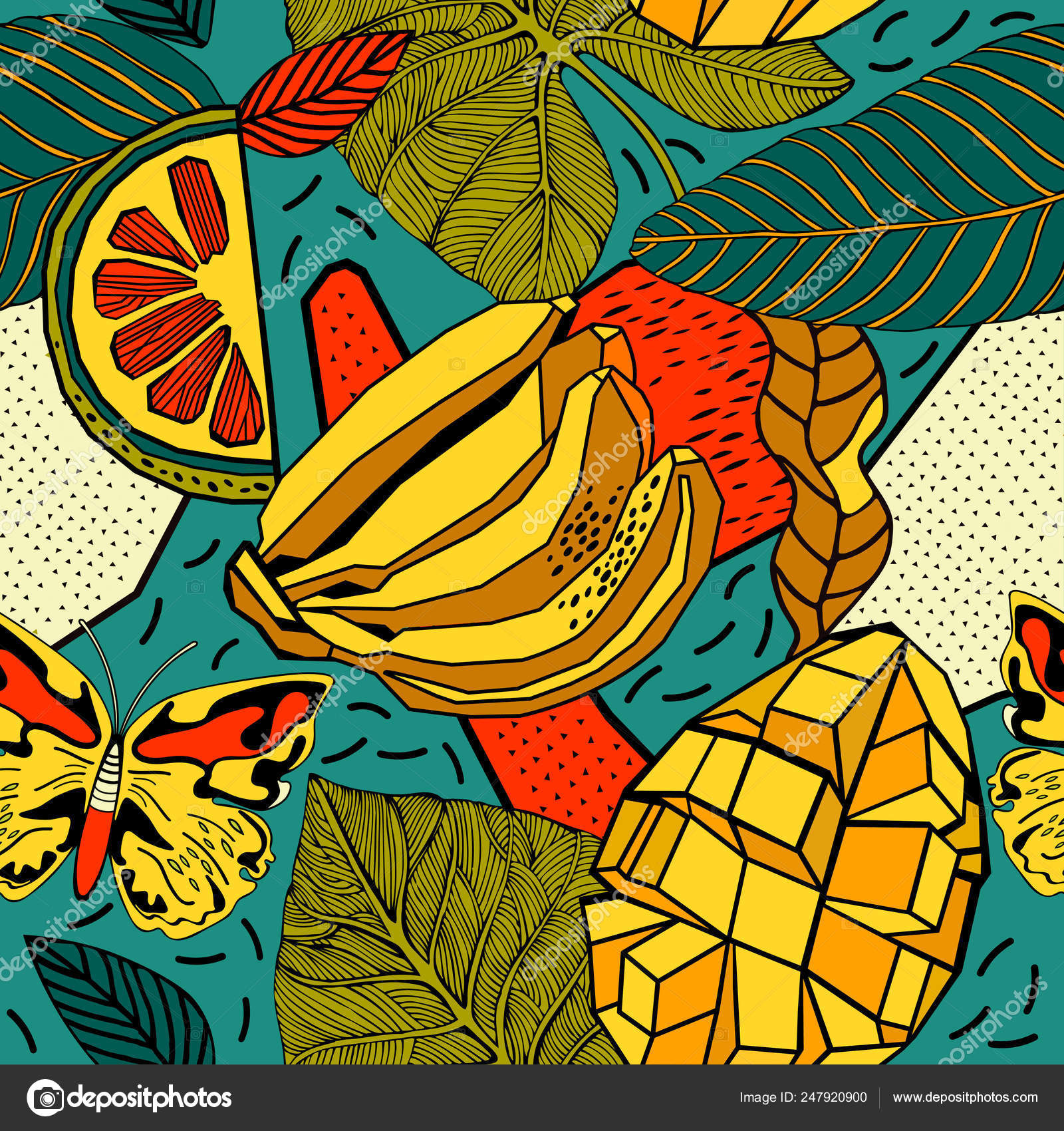 Bright Tropical Background Exotic Plants Stock Vector Image by ©zolsssa ...