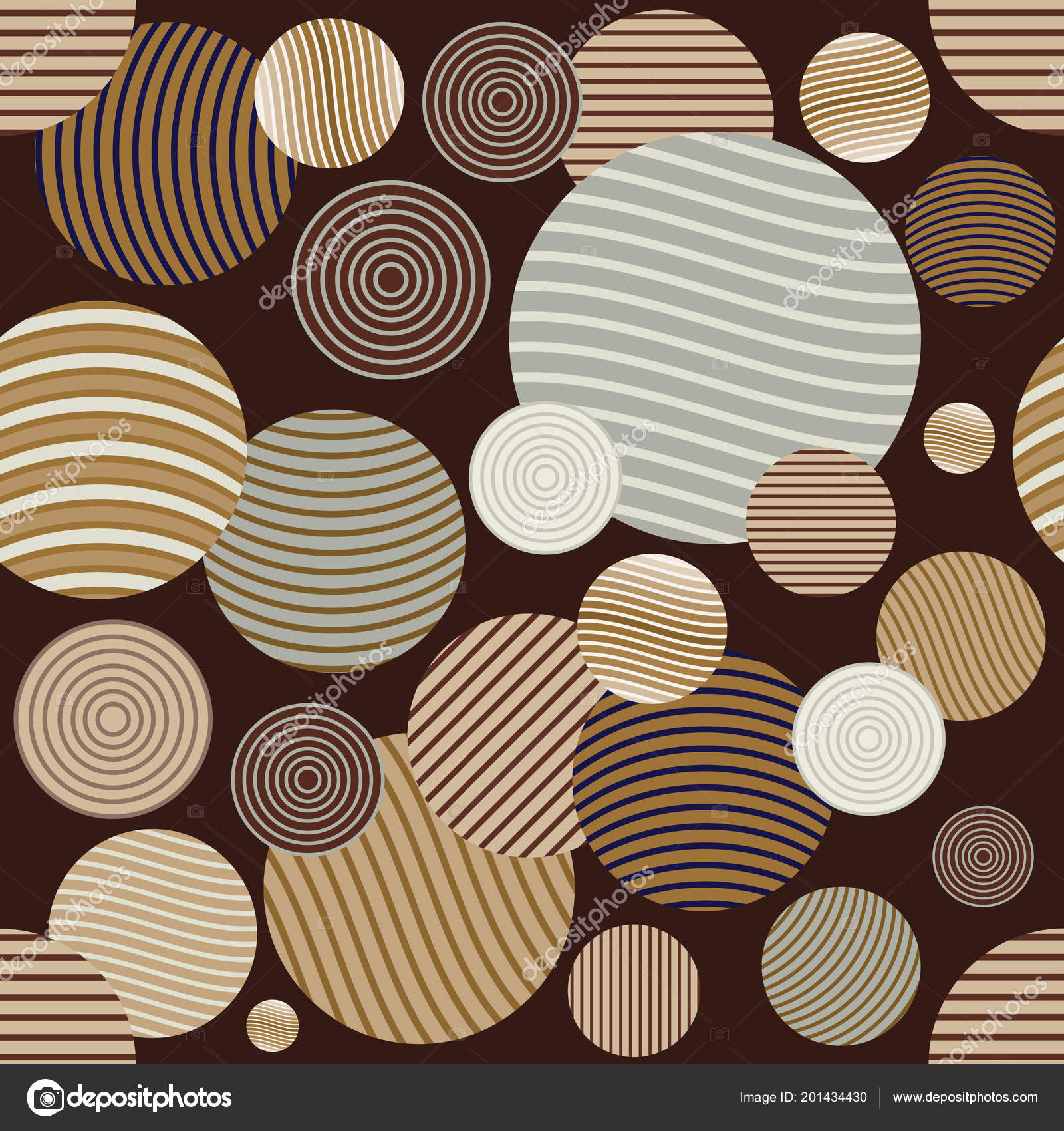 Circle Pattern Modern Stylish Texture Repeating Spiral Abstract ...