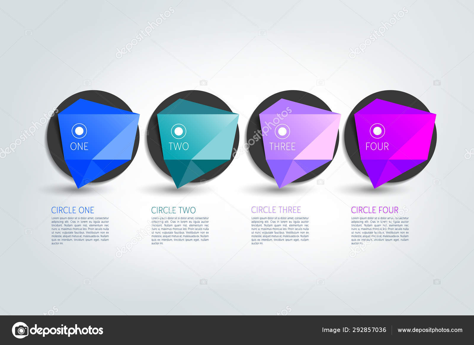 Circle Connected Infographic Vector Template Stock Vector by ©Kubko ...