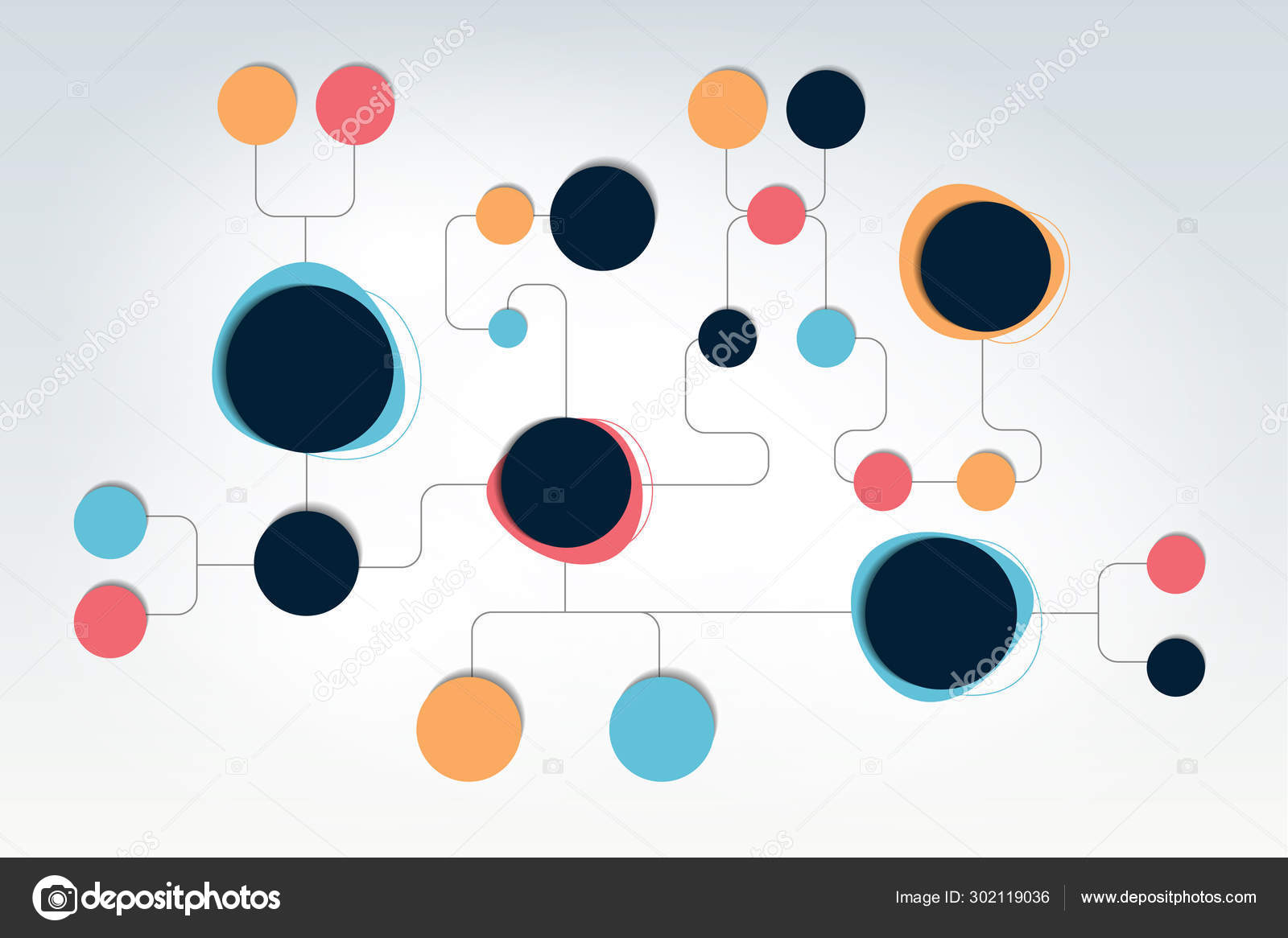 Flow Chart Chart Diagram Template Scheme Infographic Stock Vector by ©Kubko 302119036