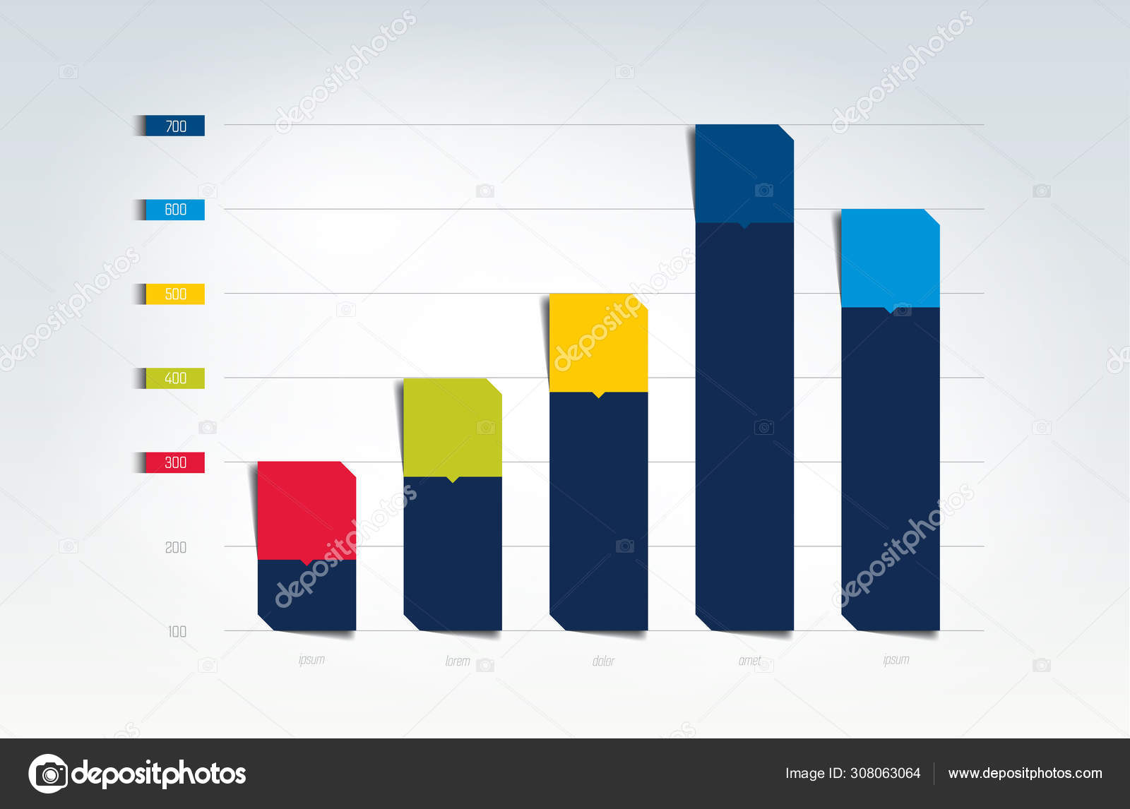 Chart Graph Scheme Simply Color Editable Infographics Element Vector ...