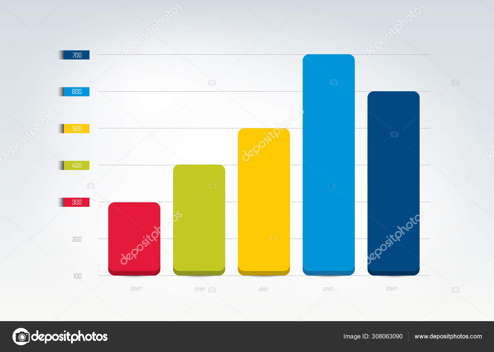 Chart Graph Scheme Simply Color Editable Infographics Element Vector ...
