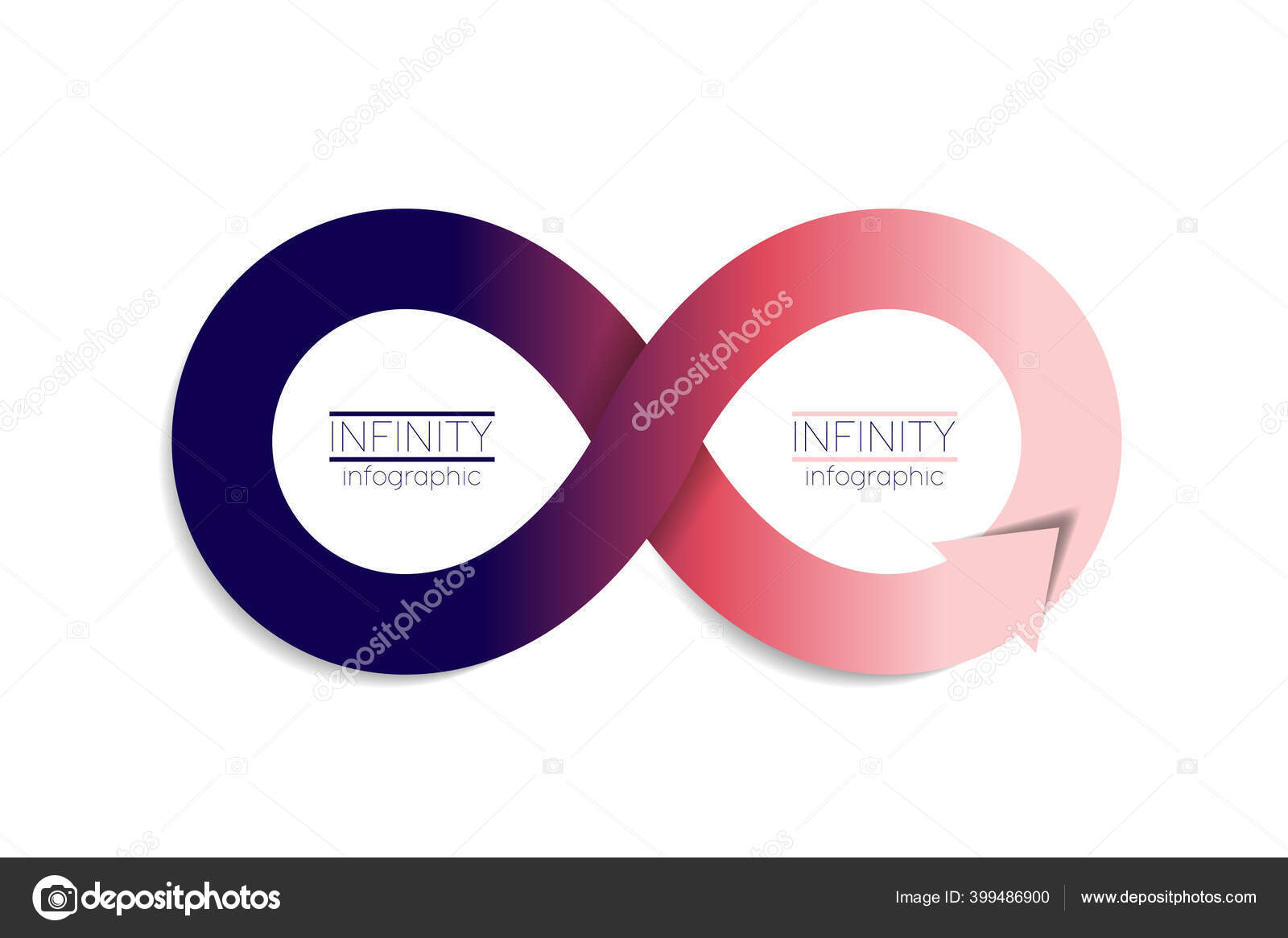 Infinity Pfeil Infografik Schritt Optionen Vorlage Schema Diagramm ...