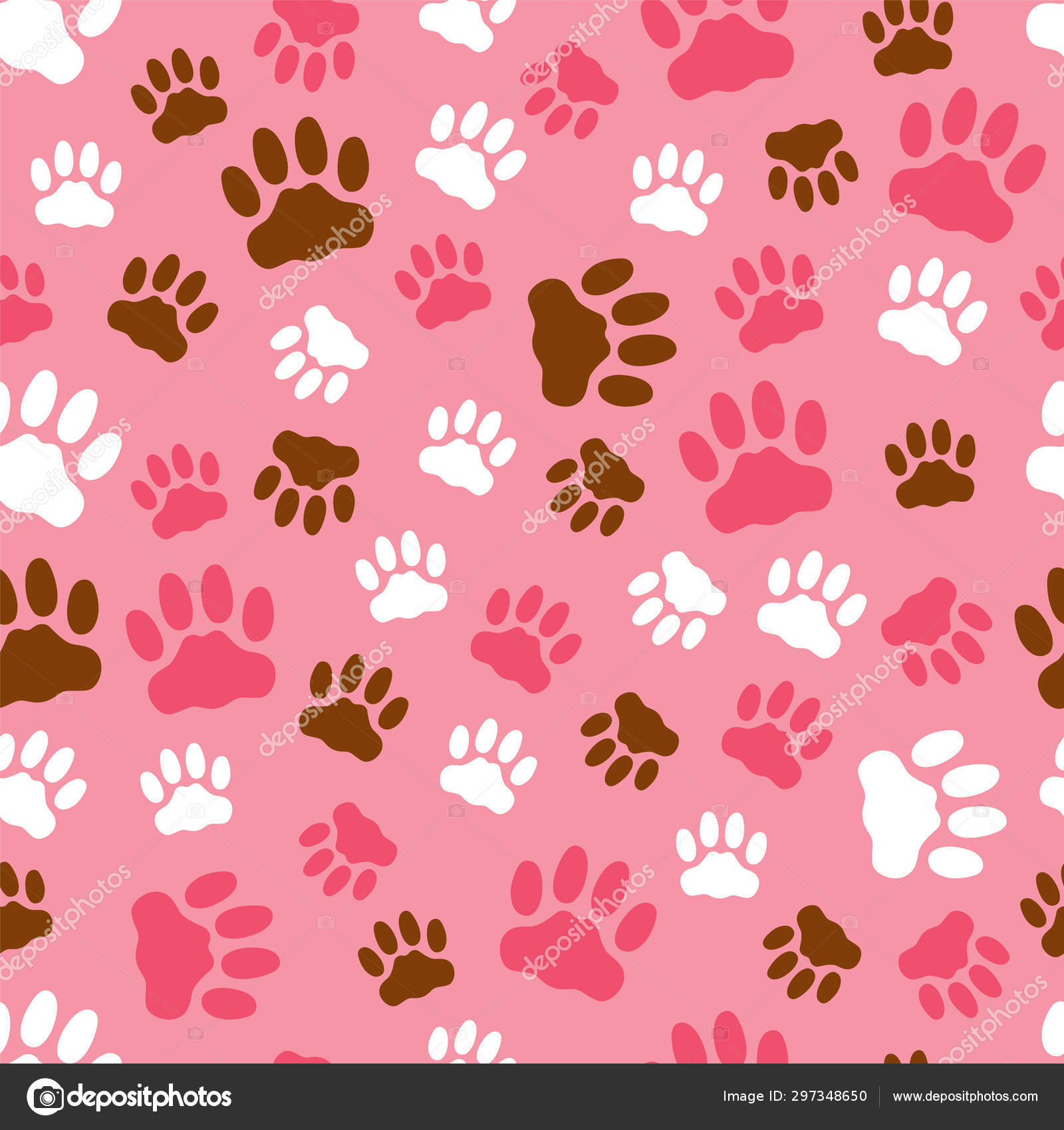 Pink Dog Paws Background