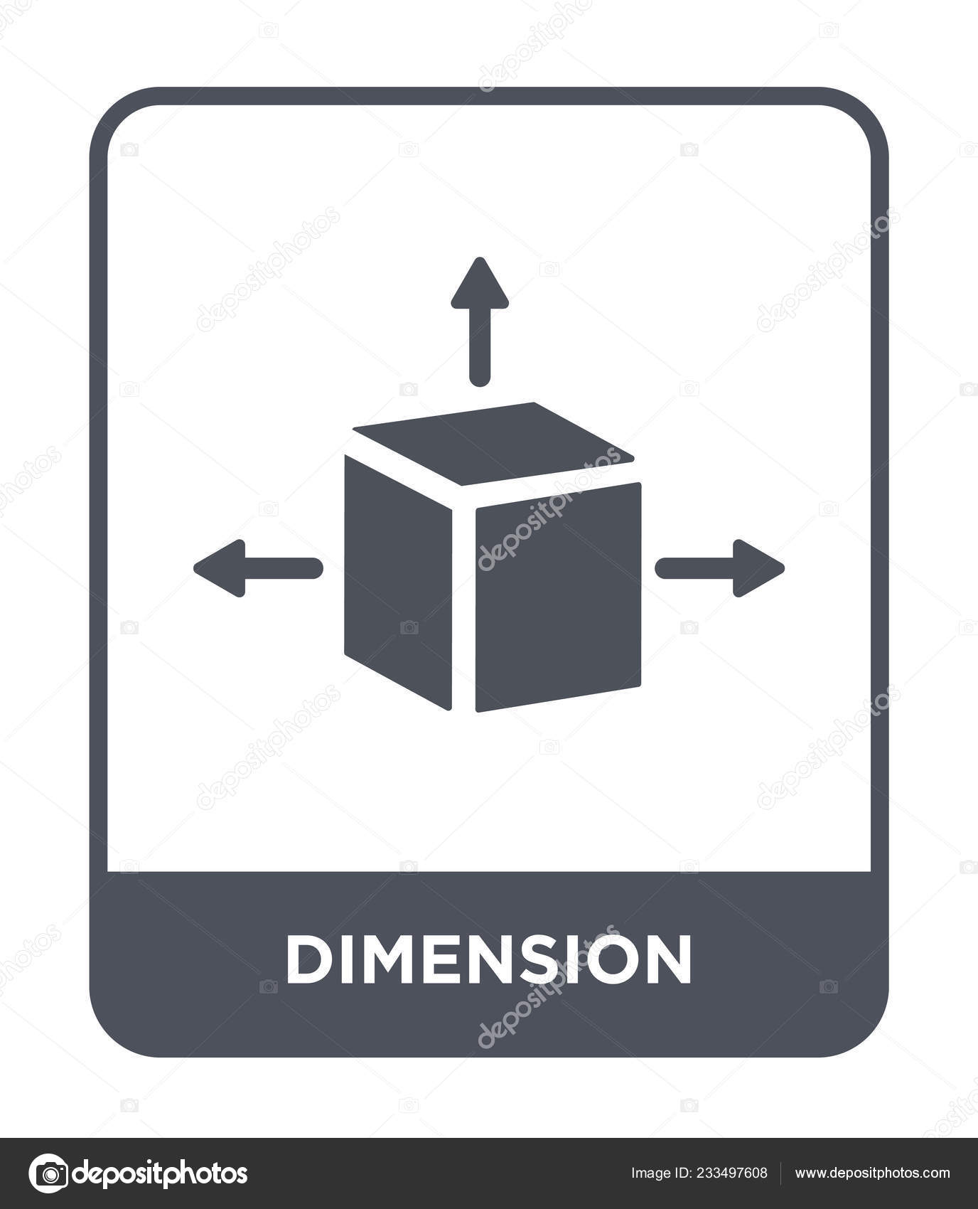 Dimension Icon Trendy Design Style Dimension Icon Isolated White ...