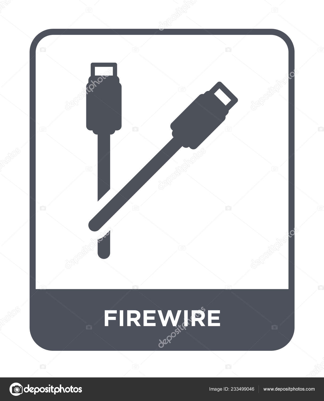 Firewire Icon Trendy Design Style Firewire Icon Isolated White ...