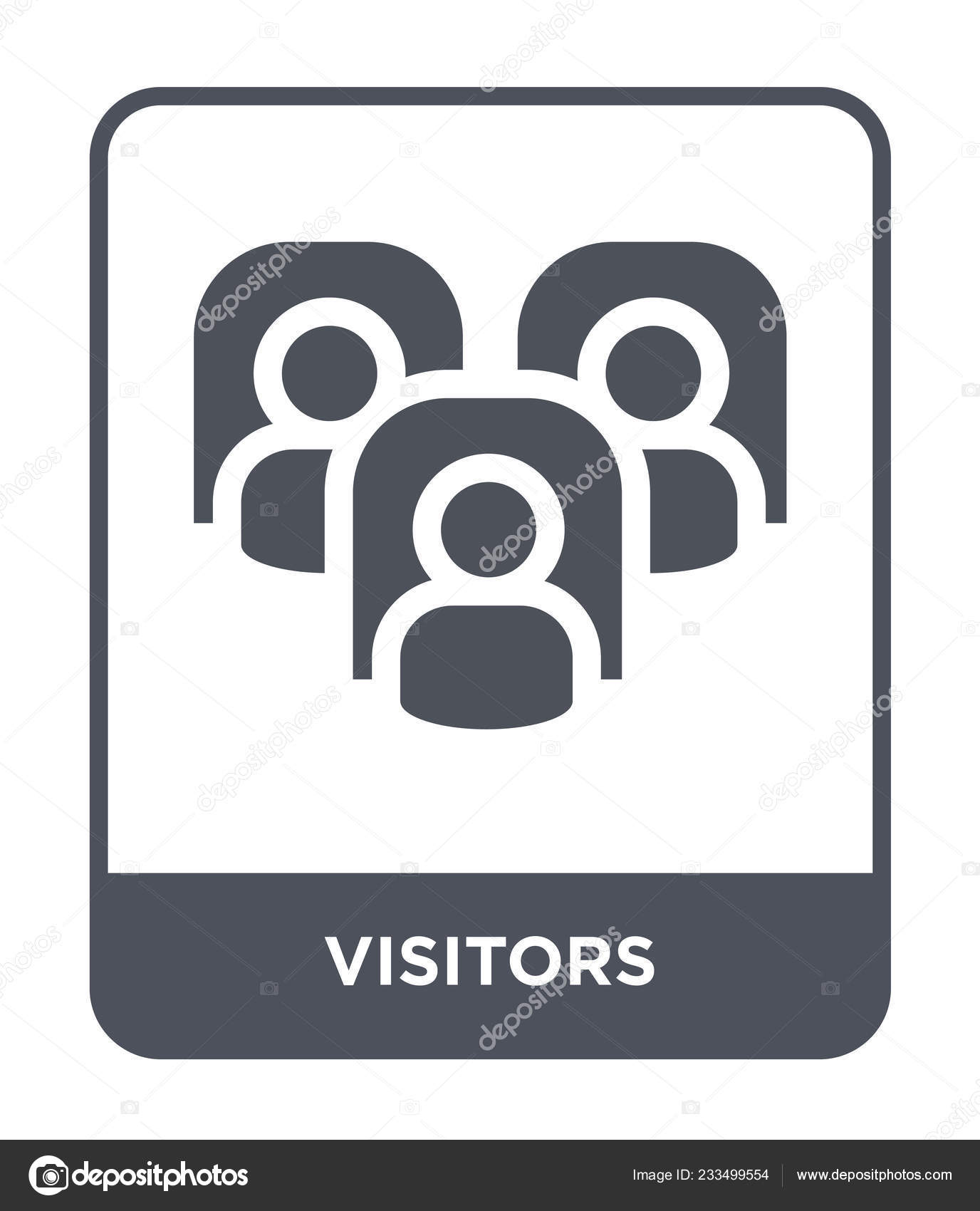 Visitors Icon Trendy Design Style Visitors Icon Isolated White ...