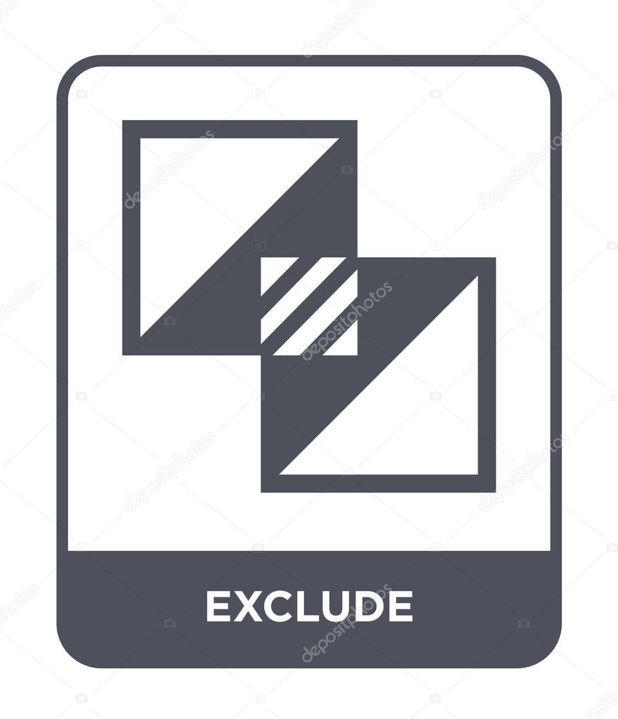 excluir icono en el estilo de diseño de moda. excluir icono aislado ...