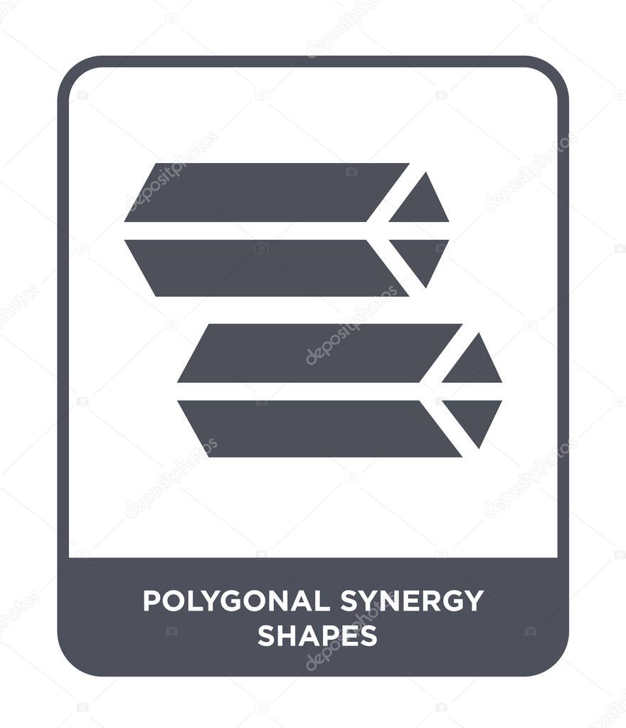 icono de las formas de sinergia poligonal en el estilo de diseño de ...