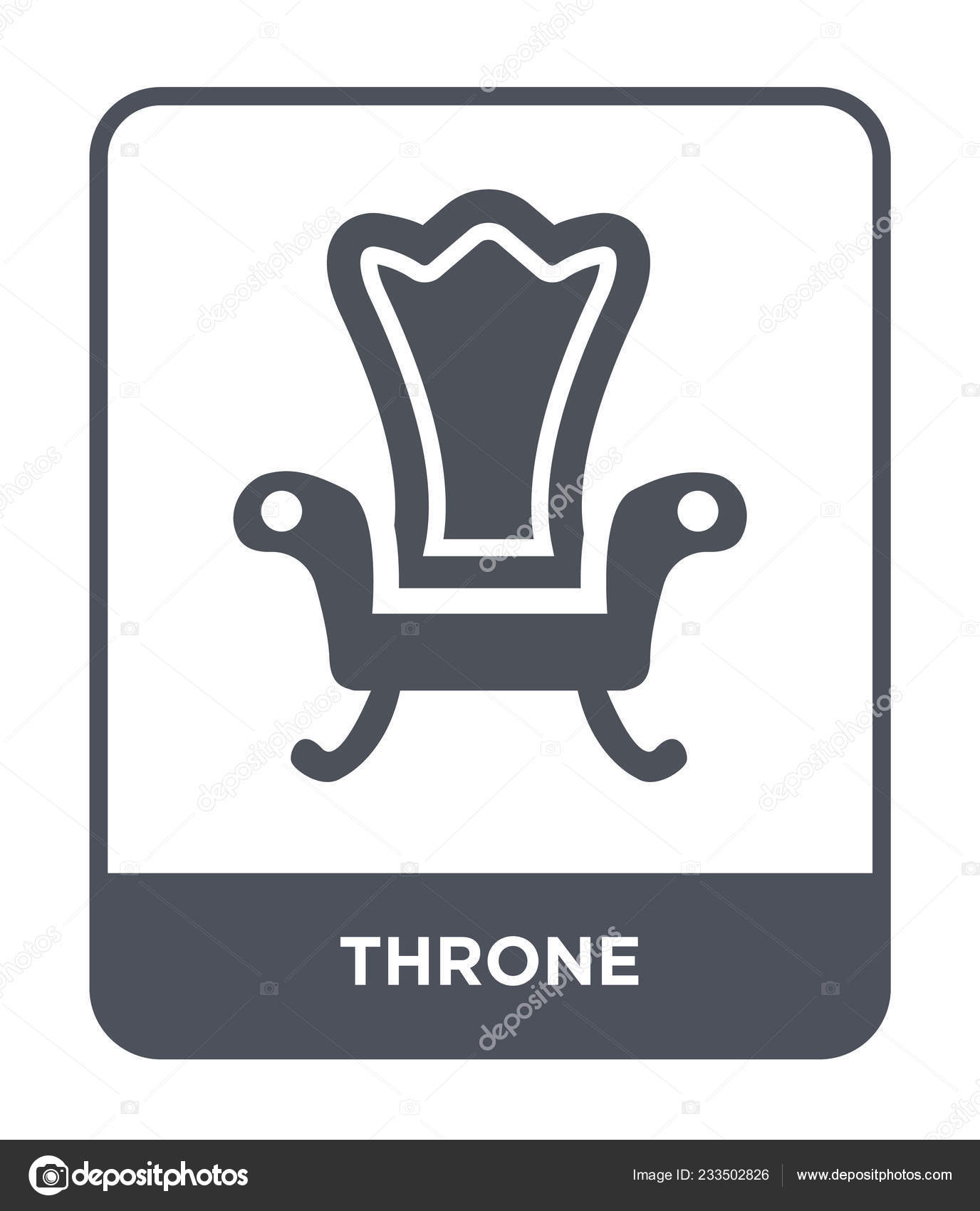 Throne Icon Trendy Design Style Throne Icon Isolated White Background ...