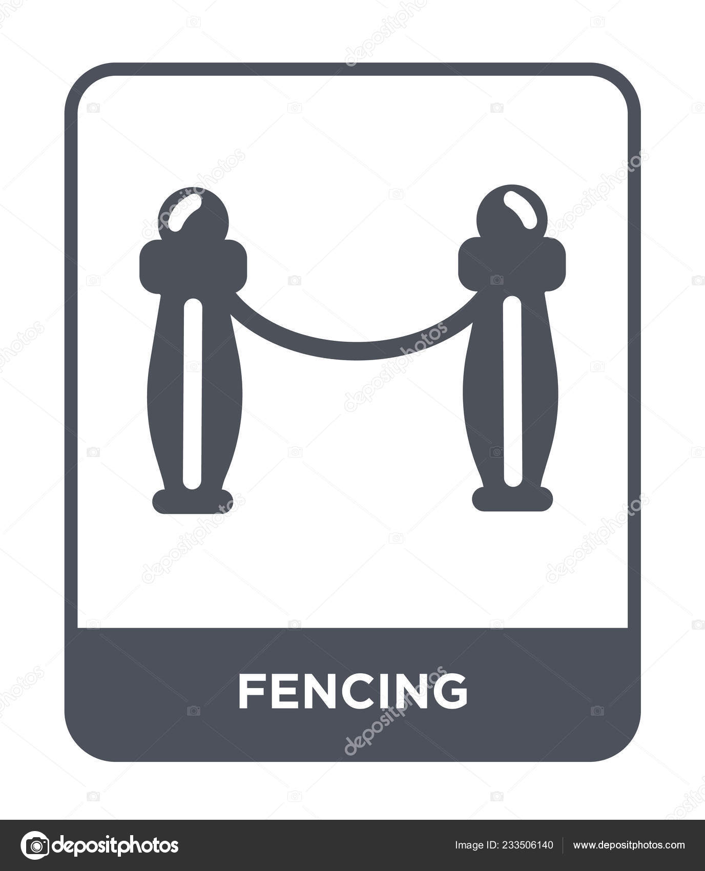Fencing Icon Trendy Design Style Fencing Icon Isolated White Background ...