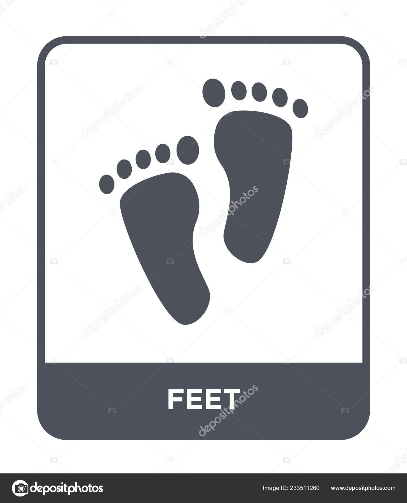 Feet Icon Trendy Design Style Feet Icon Isolated White Background Stock ...